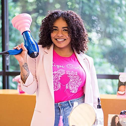 Rizos Curls Pink Collapsible Hair Diffuser for Drying Curly Hair